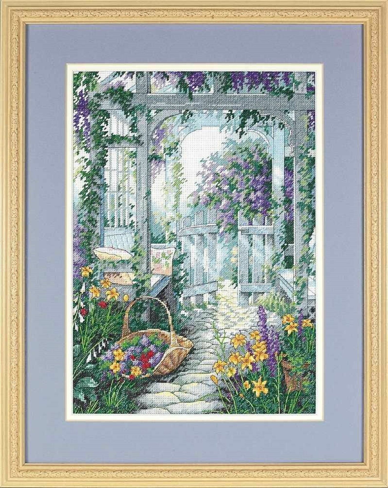 13692 Набор для вышивания крестом "Ворота в саду",25*36см, DIMENSIONS