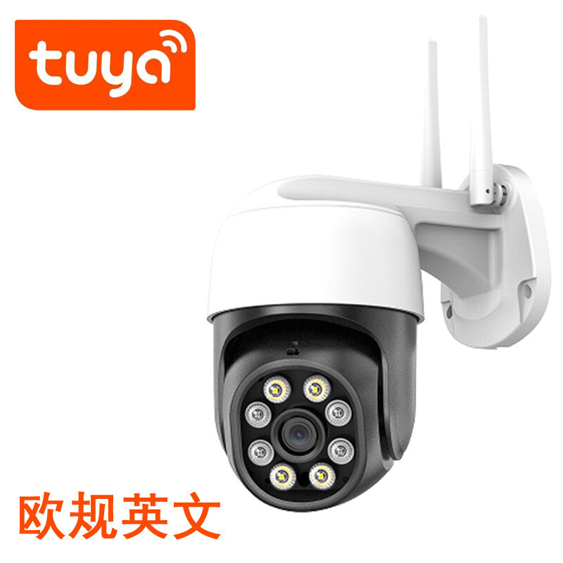 Tuya Наружная беспроводная камера HD PTZ с разъемом RJ45, стандарт ЕС, в комплекте 256 ГБ карты памяти для