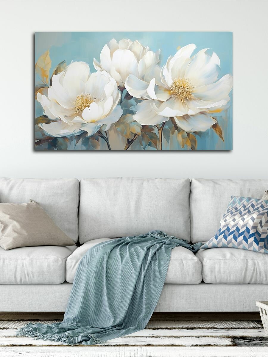 Картина на холсте LOFTime 60х100 цветы БЕЛ ГОЛ 2 КБ-585-60100