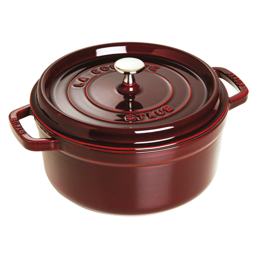 Кастрюля Staub 26 см 5,2 л, чугун, гранатовый, для дома и ресторана
