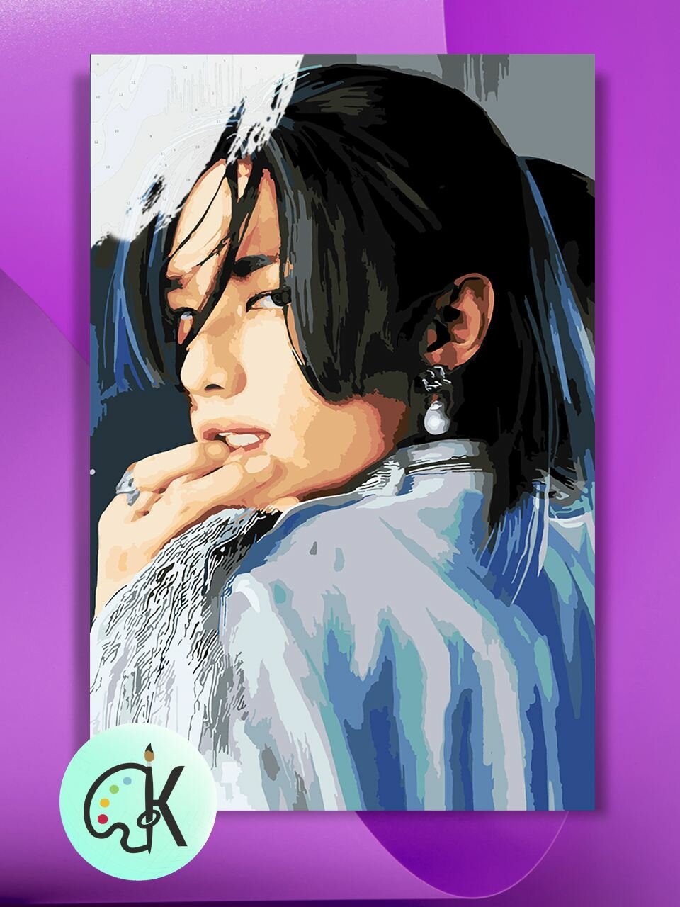 Картина по номерам на холсте Stray Kids Play with fire Хёнджин, 40 х 60 см