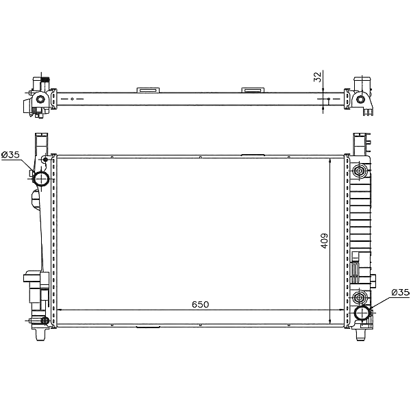 STELLOX 10-25936-SX (1025936_SX / 169 500 18 03 / 1695000003) радиатор системы охлаждения акпп\ mb w169 / w245 1.5 / 1.7