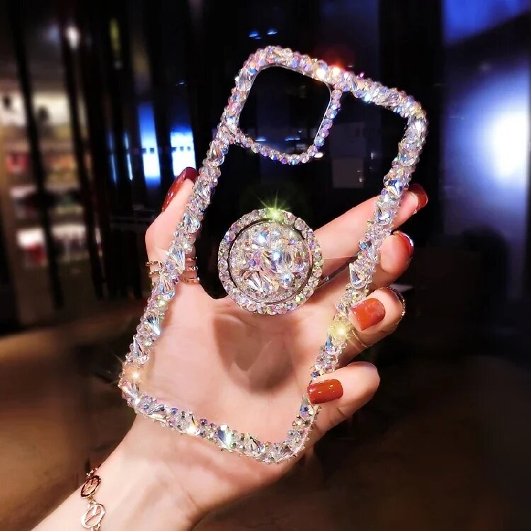 Чехол для iPhone 17 Pro Max со стразами, блестящий