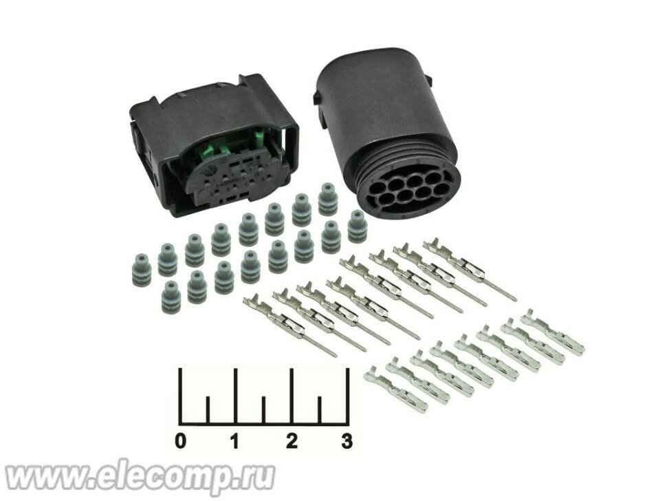 Разъем 8pin в комплекте 0.6мм влагозащищенный 1-1418552-1/1-1534229-1