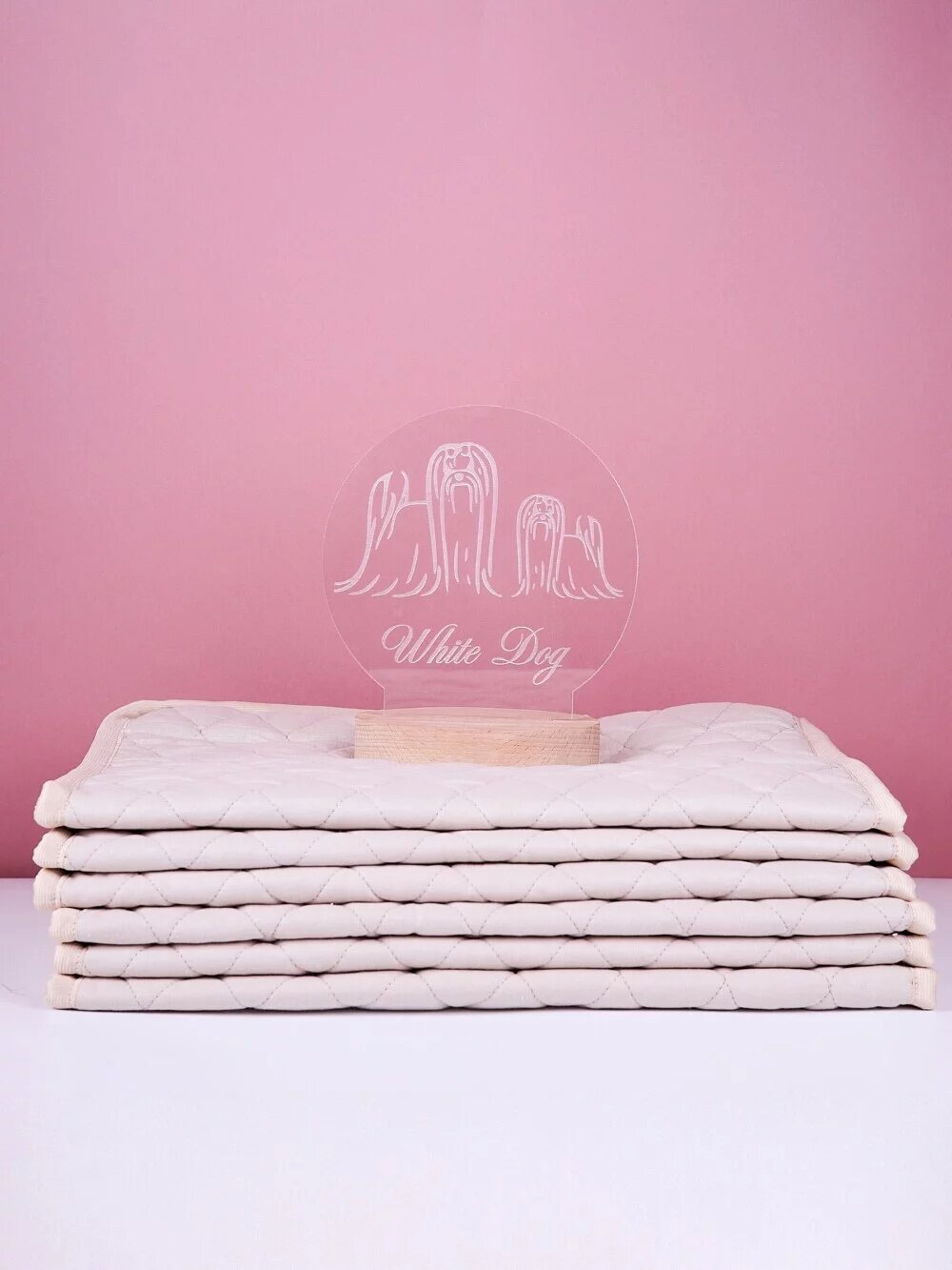 Многоразовая непромокаемая пеленка WhiteDog "Сансет крем" 60*90 см