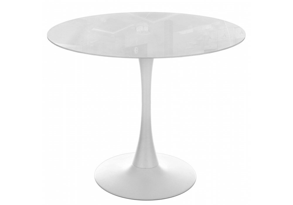 Стол стеклянный Woodville Стеклянный стол Tulip 90x74 super white glass