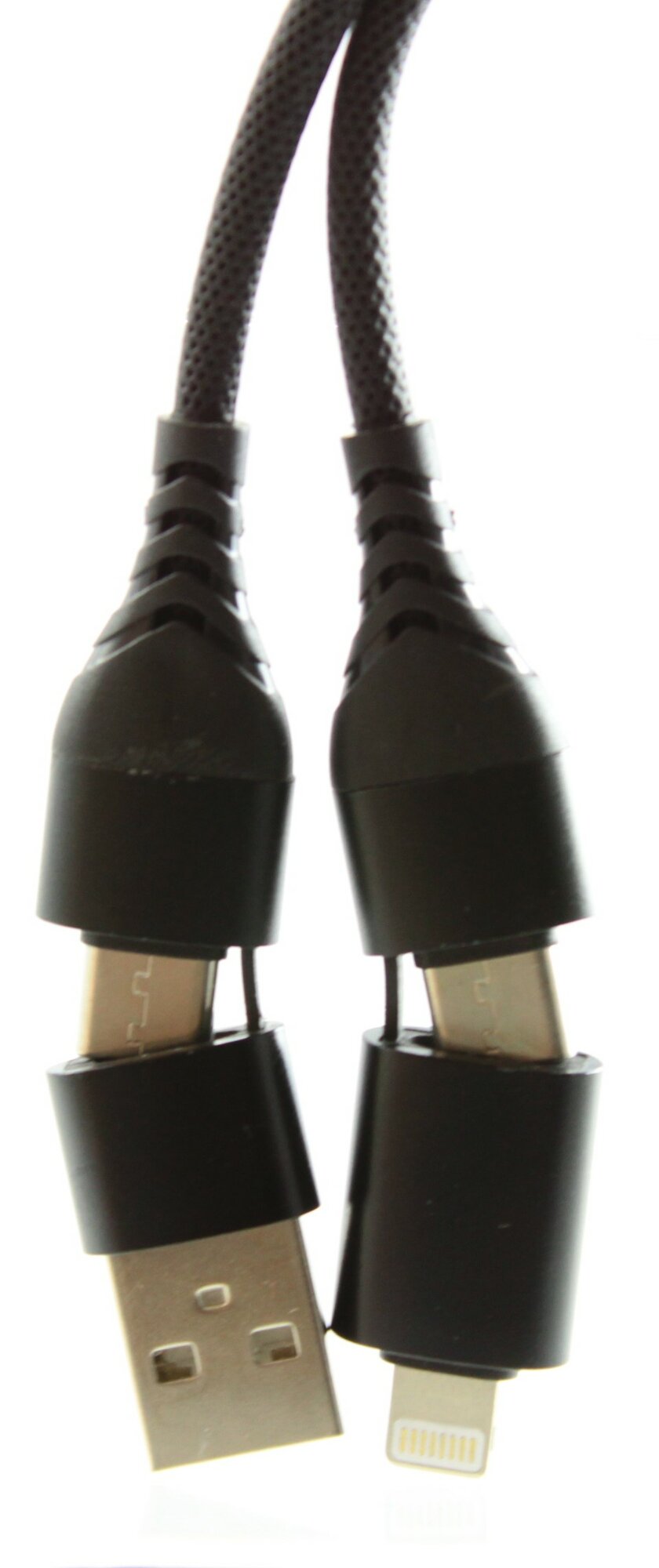 USB Кабель универсальный Power Delivery 60W (3A) (Type-С + USB A (M) + Apple) O839, 1 м.