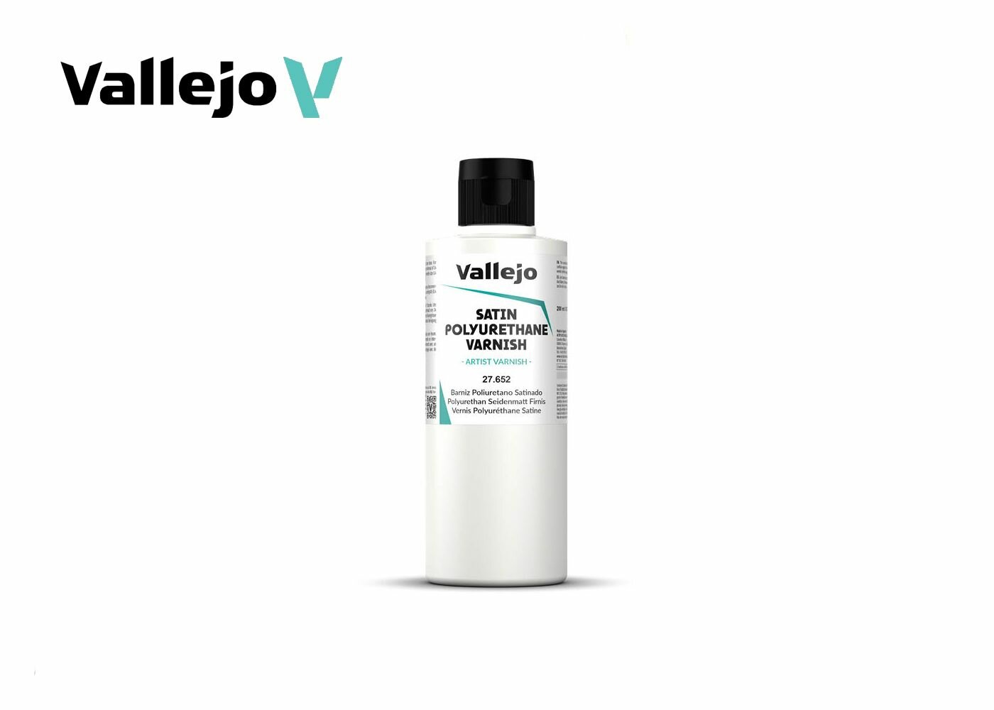 Полиуретановый полуматовый лак Vallejo серии Varnish - Polyurethane Satin Varnish (200 мл)