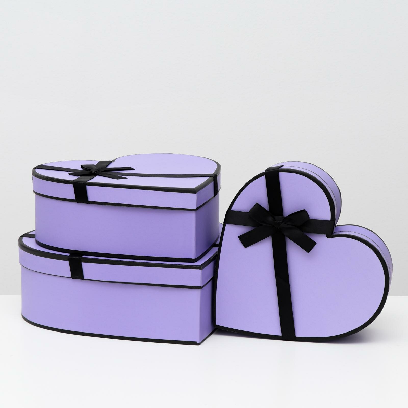 Набор коробок 3 в 1 "Сердца", 33 x 32 x 11.5 - 26 x 25 x 9.5 см, 7082051