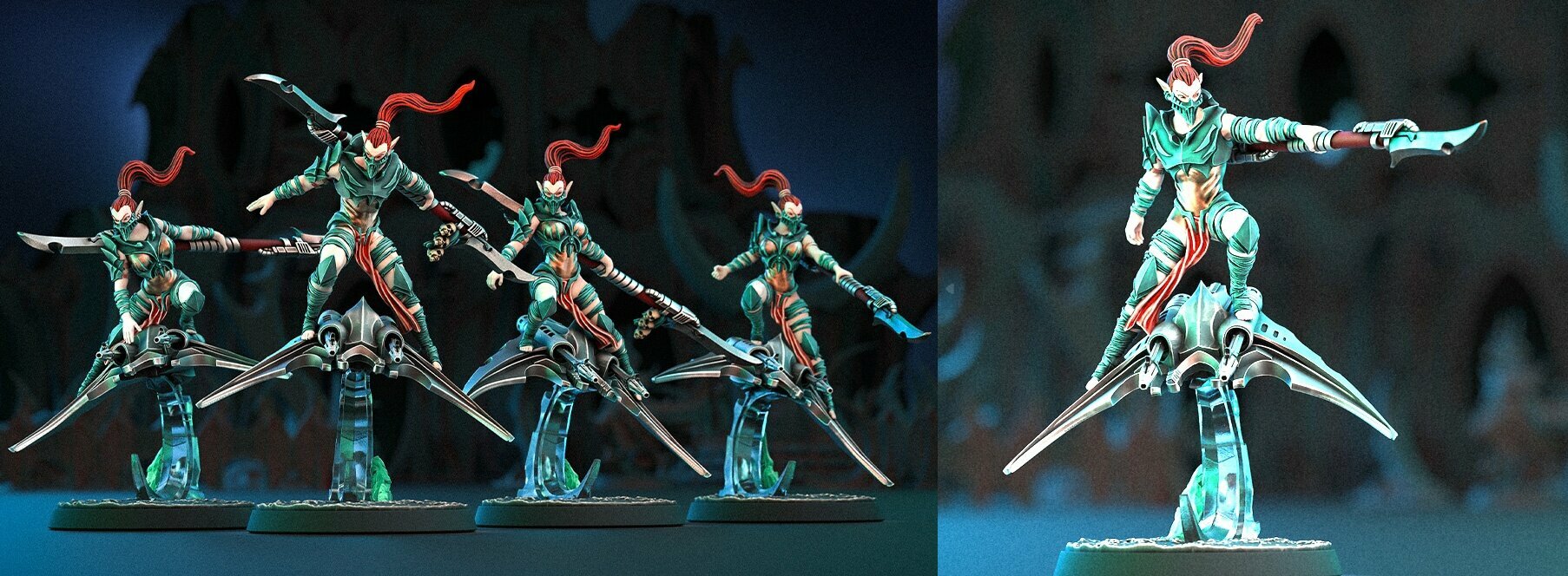 Миниатюра Warhammer Dark Eldar/Drukhari Death Gliders