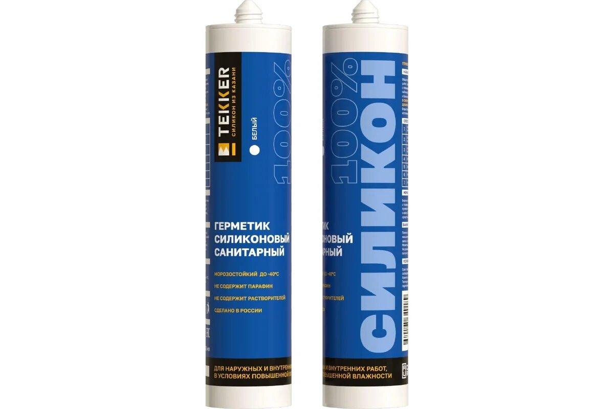 Tekker Герметик силиконовый санитарный белый 280мл 4680195340189