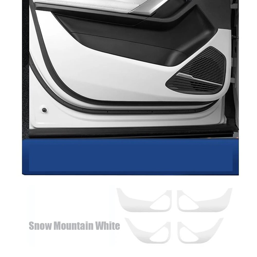 Для Geely Atlas 2-го поколения Starray 2024, кожаная накладка на дверь автомобиля, Leather WHITE