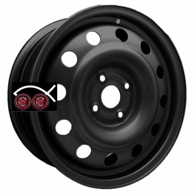Колесный диск ТЗСК Hyundai Solaris, Kia Rio 6x15 4x100.0 ET48 D54.1 черный