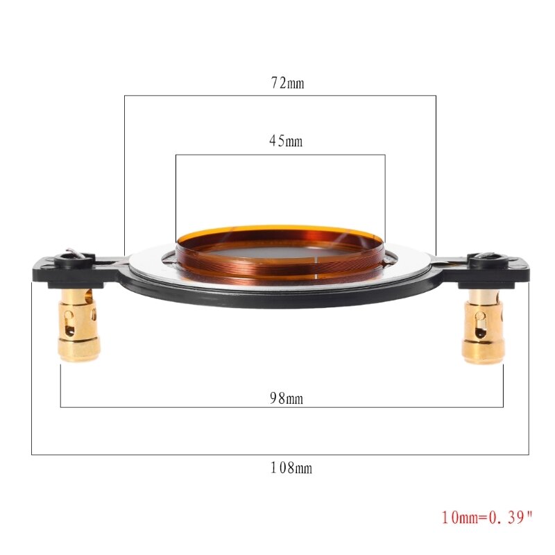 (Q P J B) Аудио динамик Титановая пленка 44 Core ВЧ катушка ВЧ-динамик