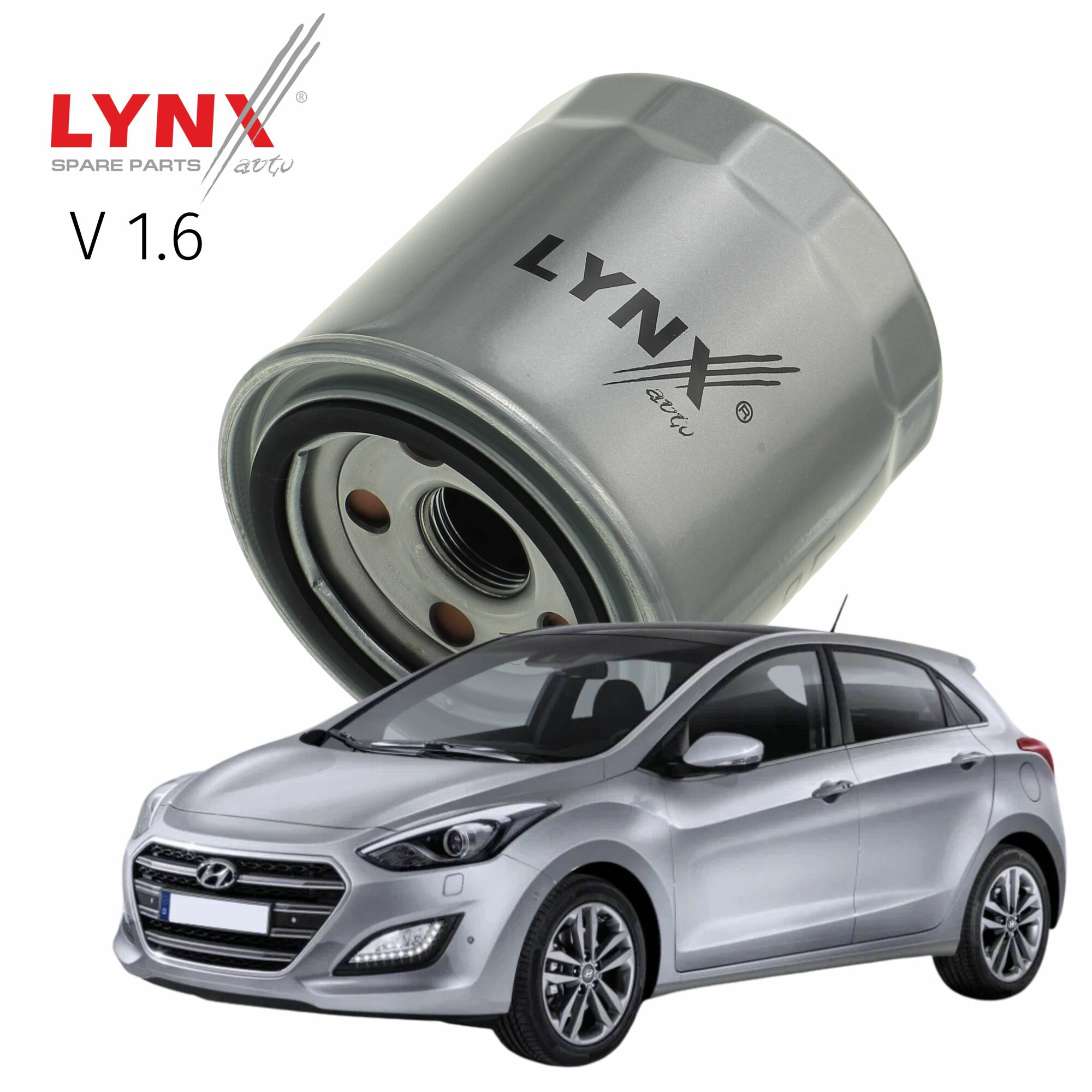 Фильтр масляный Hyundai i30 (2) GD / Хендай Ай30 2011 2012 2013 2014 2015 2016 2017 D дизель V1.6 G4FG, G4FD / 1шт LYNXauto