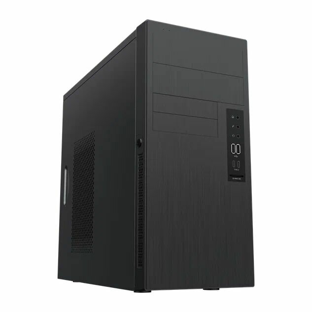 Компьютерный корпус для ПК без ТМ, BU-73-NP (Черный Без БП, Micro-Tower Micro-ATX, Mini-ITX VGA 340мм CPU 145мм 2*USB2.0, 2*Type-C, CR, HD Audio)