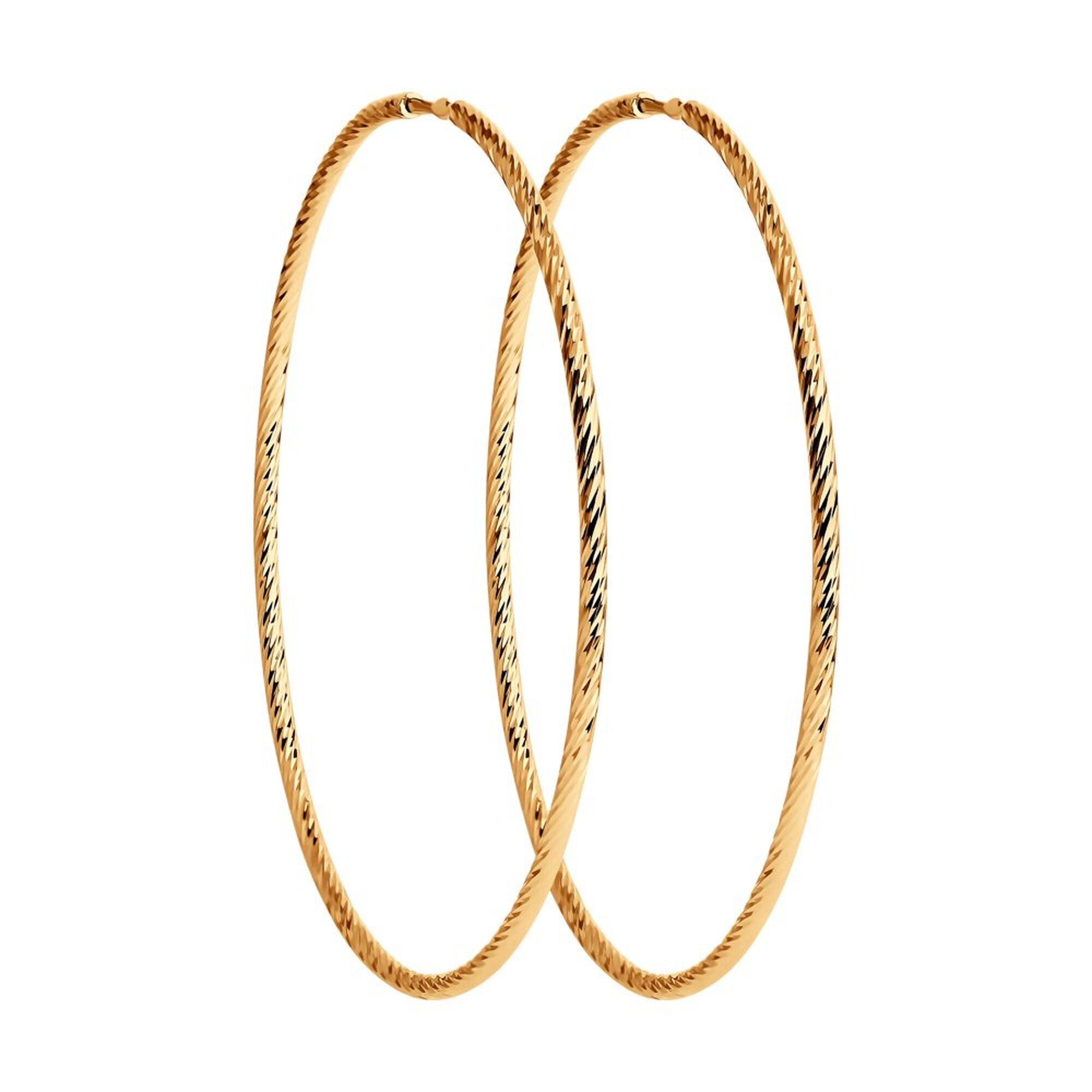 Серьги конго, красное золото, 585 проба