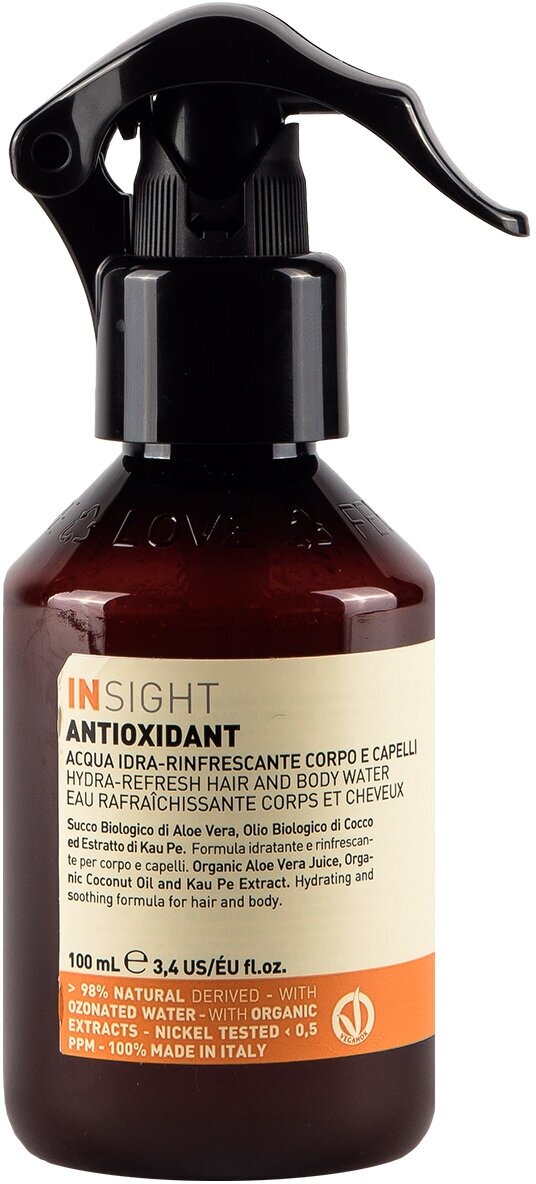Спрей увлажняющий и освежающий для волос и тела Insight Antioxidant Hair And Body Water, 100 мл