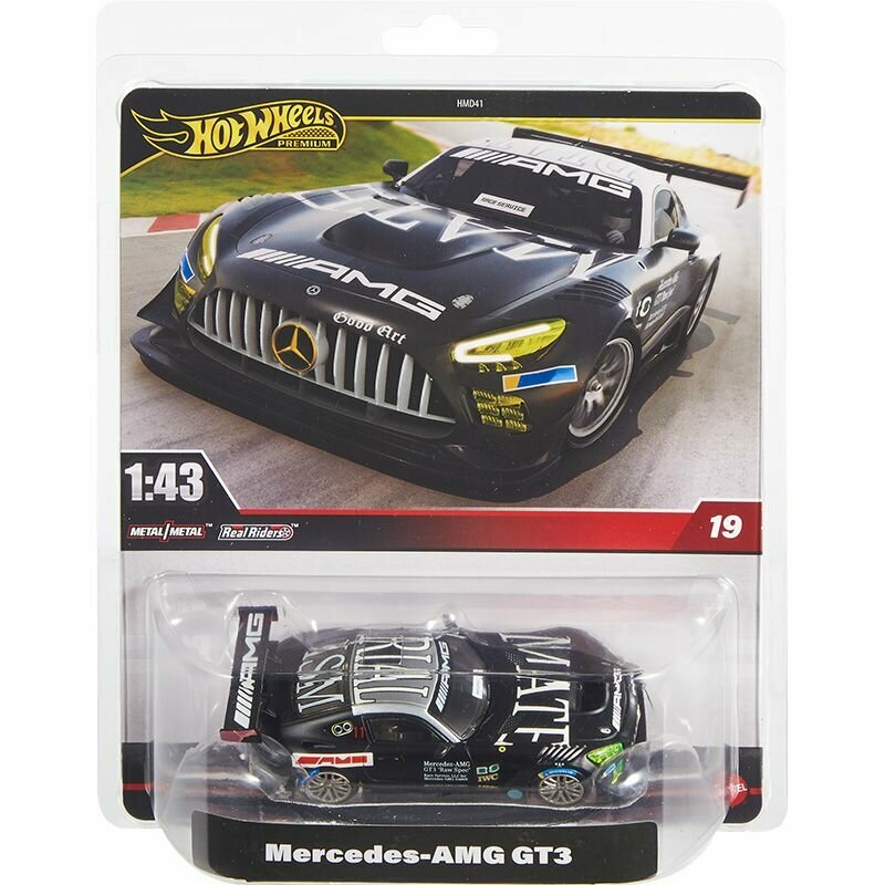Машинка коллекционная Hot Wheels премиальная 1/43-Mercedes-AMG GT3