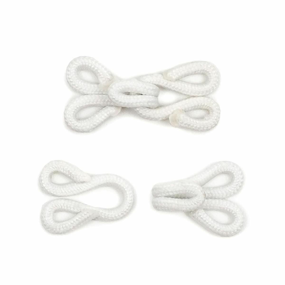 Крючки для одежды айрис Белые, в оплетке, 1,0х2,5 см, 0300-4302, 100 шт