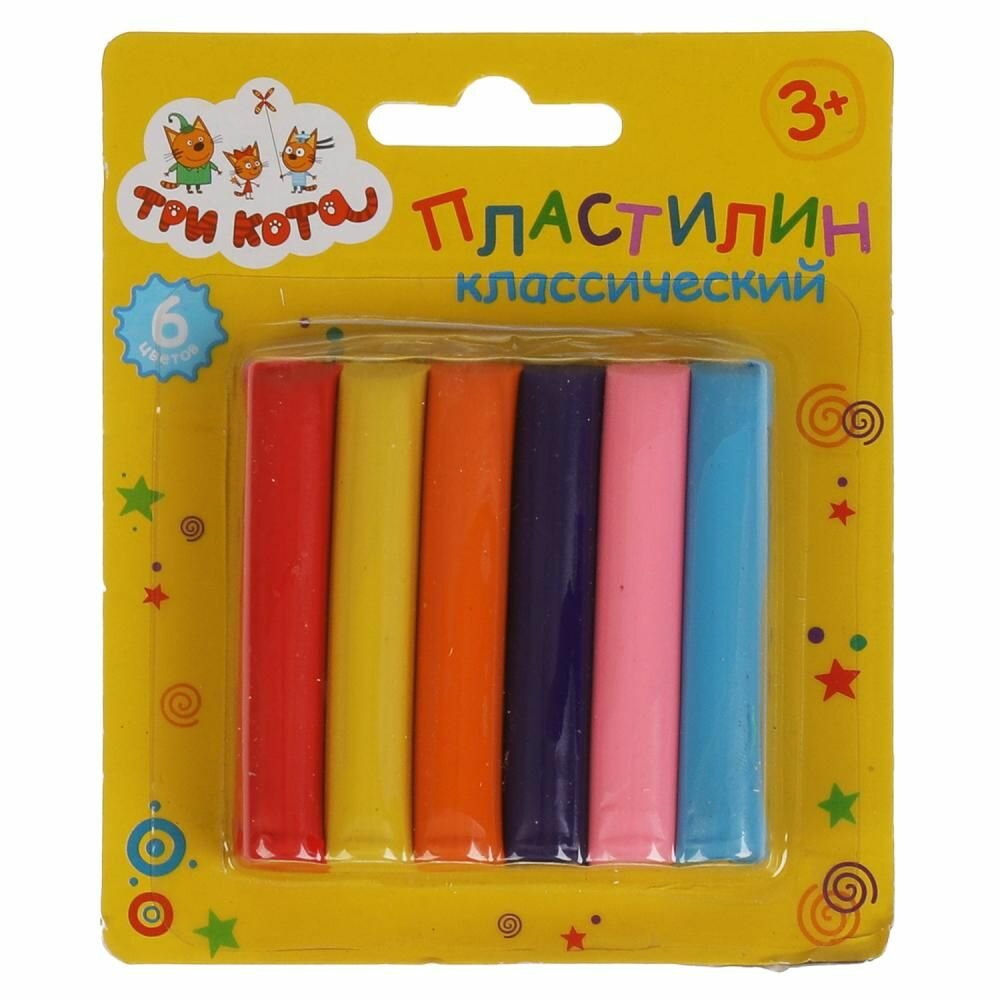 Набор пластилина MultiArt Три кота, 6 цветов (MCB-6-TC)