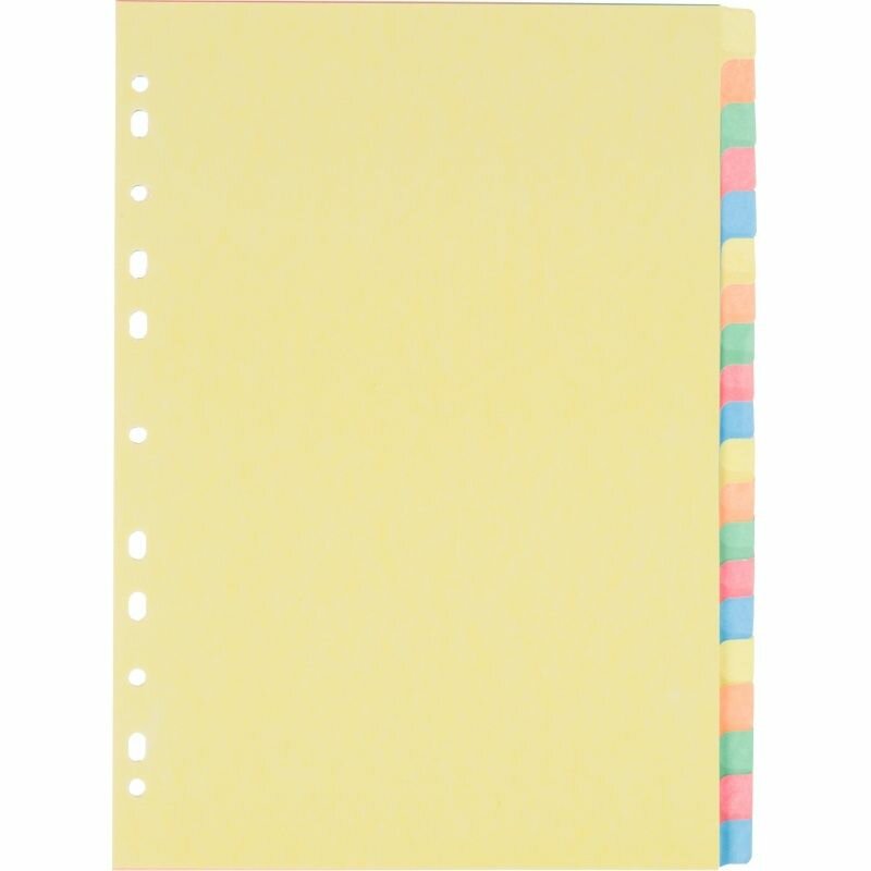 Разделитель листов Attache 1-20, цветной картон, A4 (327175)