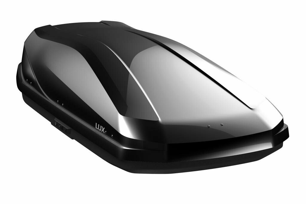 Автобокс на крышу LUX IRBIS 175, чёрный глянцевый, 450 л, 175х85х40 см. Двухстороннее открытие