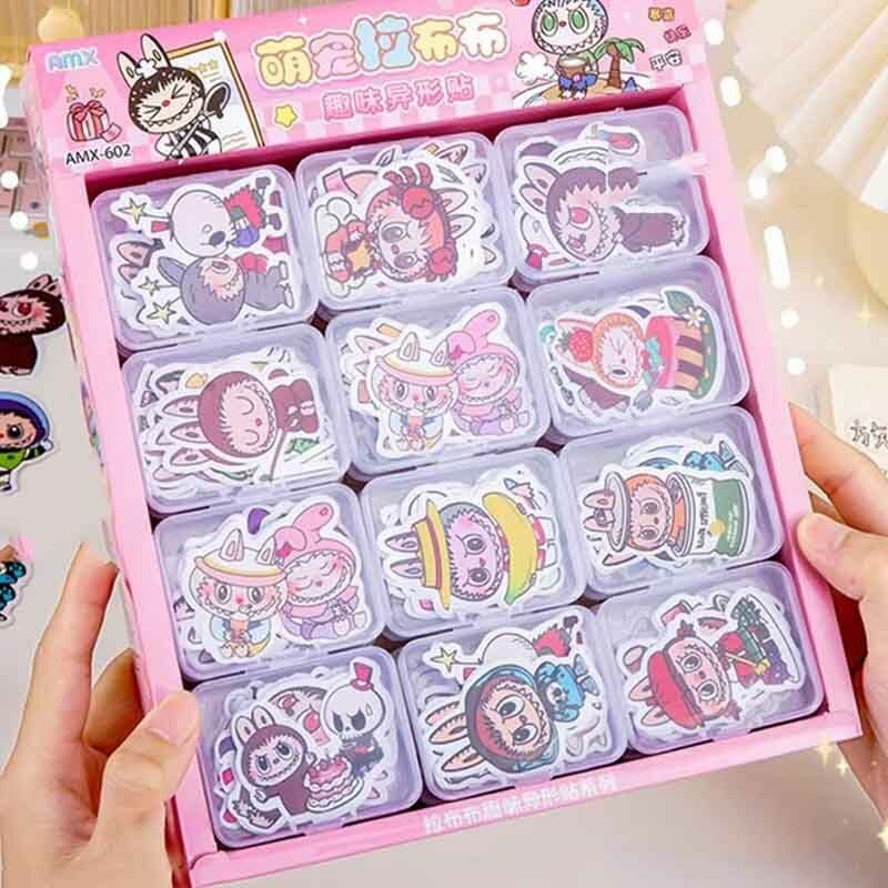 4 коробки прозрачных наклеек DIY, набор декоративных бумажных наклеек 12 шт в коробке, для скрапбукинга, планнеров, декора подарков и рукоделия