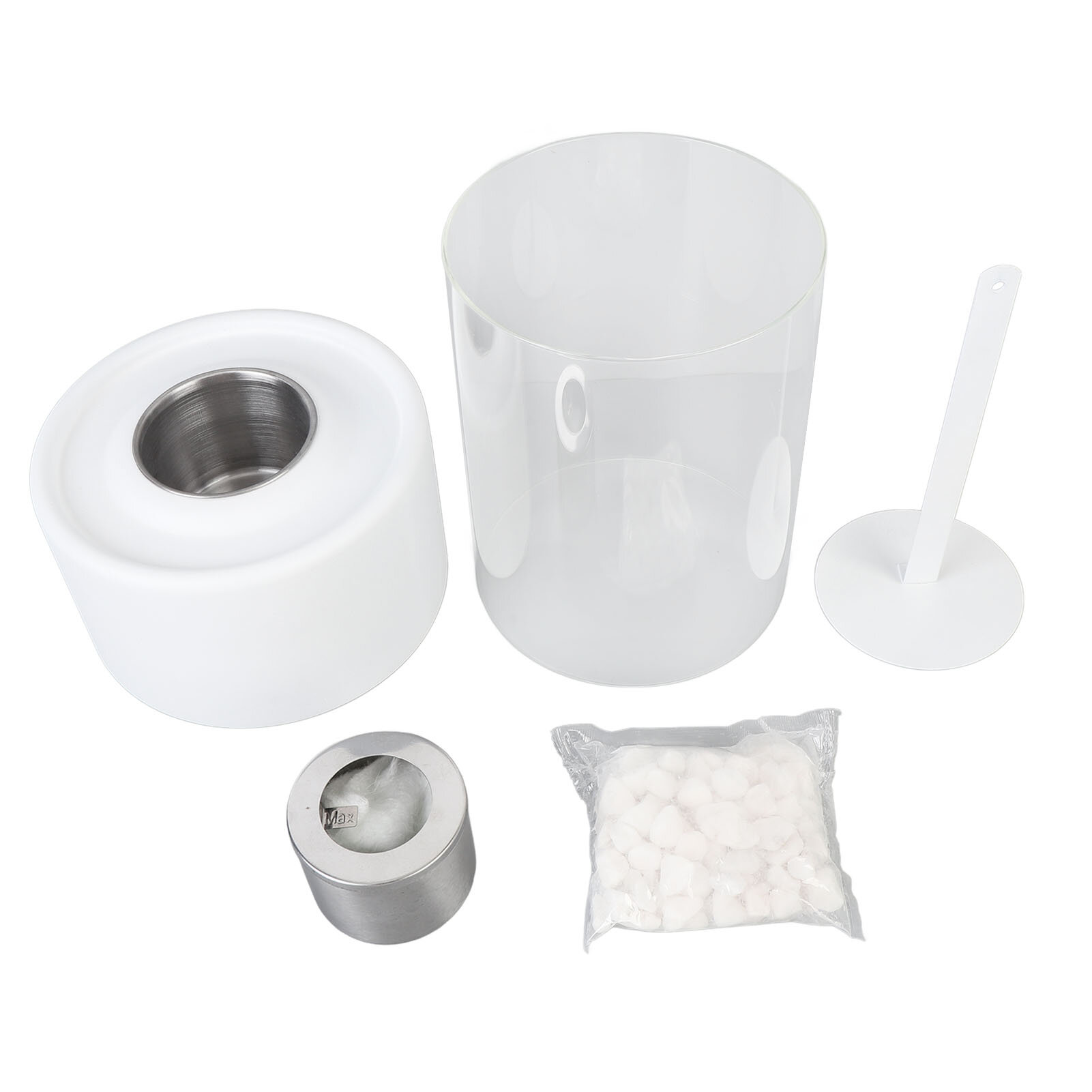 Настольный бездымный портативный камин для использования внутри и снаружи помещений, центральный элемент интерьера, белый.