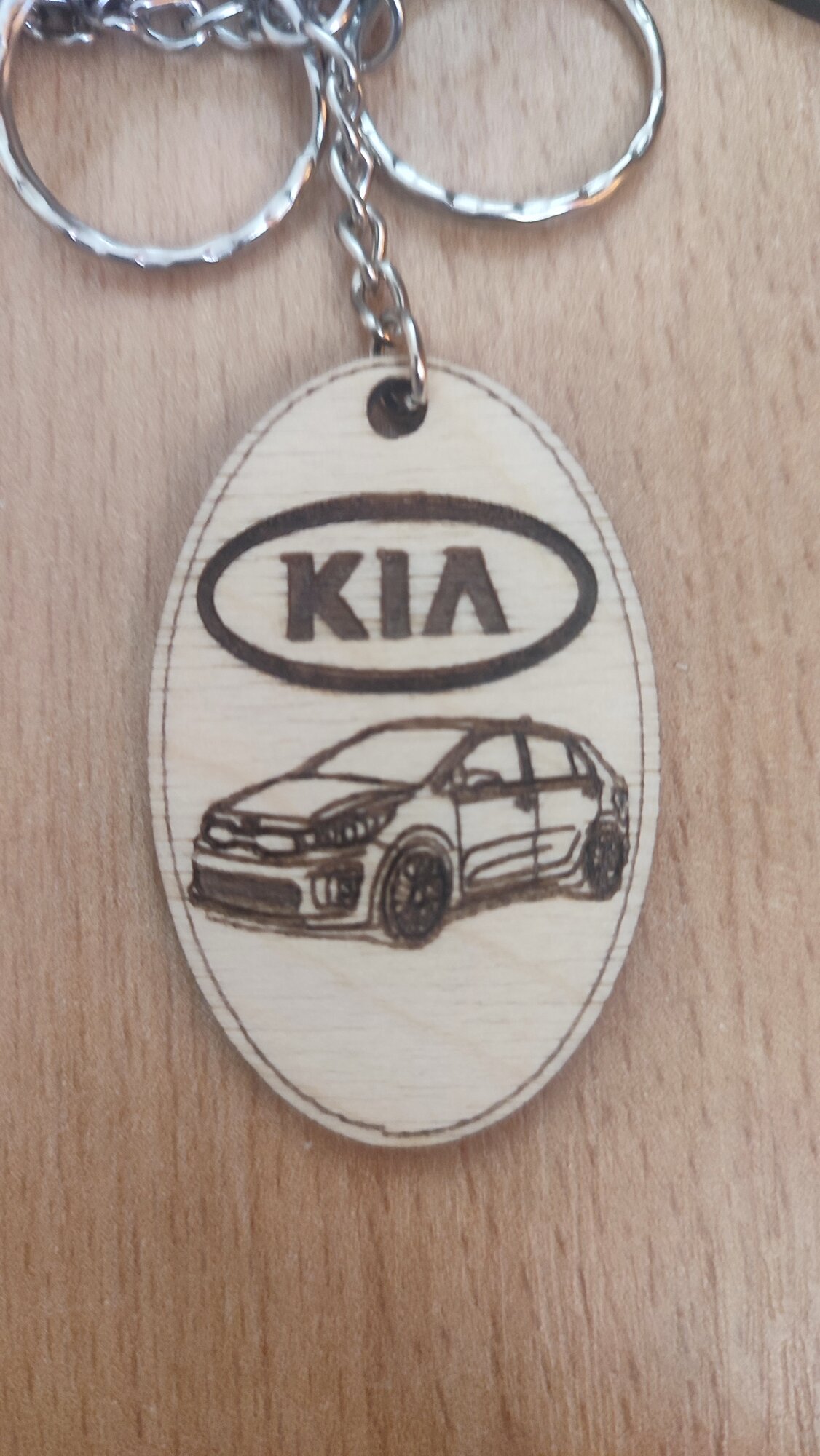 Брелок с шуточными рисунками, лазерная гравировка, деревянный, черный/белый