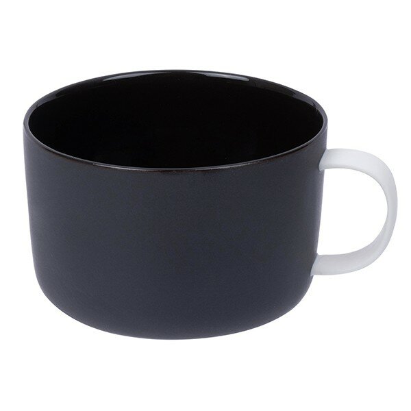 Чашка кофейная «Вейв», фарфор, 220 мл, черный (Royal Charm, Китай)