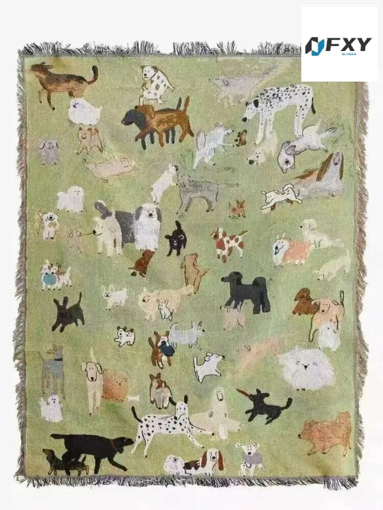 Эксклюзивный плед для рисования маслом в стиле ретро House of Wishes 160x130 см изготовлен из Лавсана и Хлопка