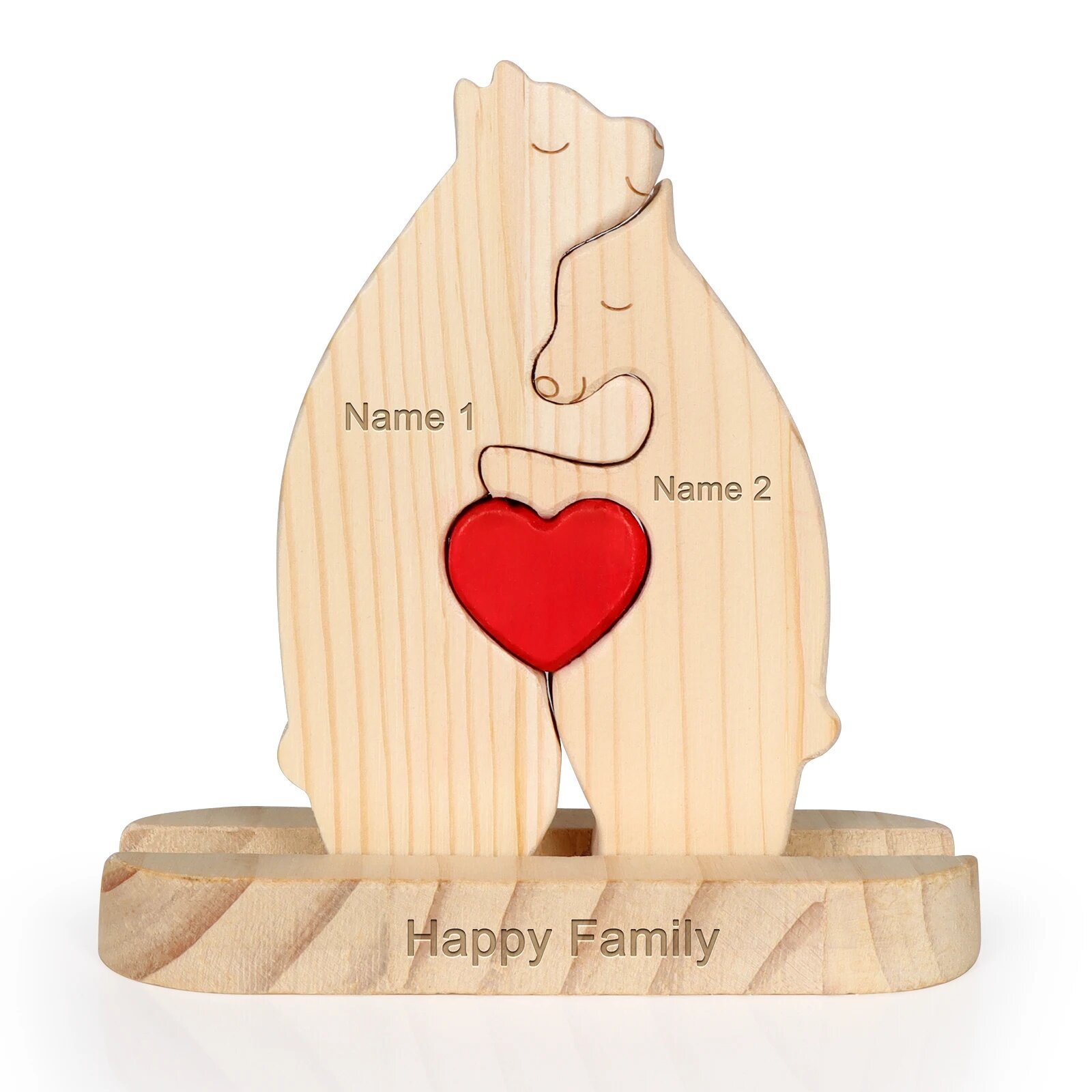 Деревянная головоломка семья медведей