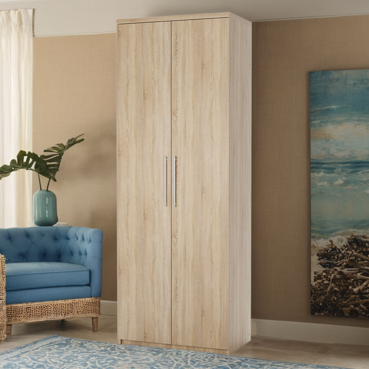 Шкаф комбинированный Ритм МК-22, распашной, 80х45х220 см Дуб Сонома