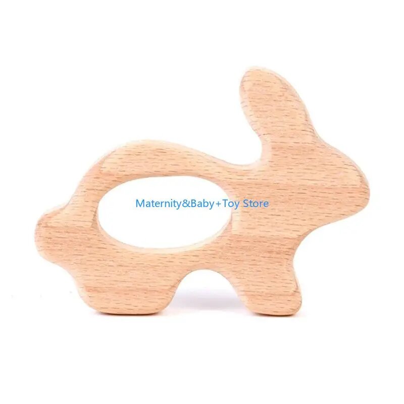 Деревянная погремушка AXYA из бука Бежевый, rabbit