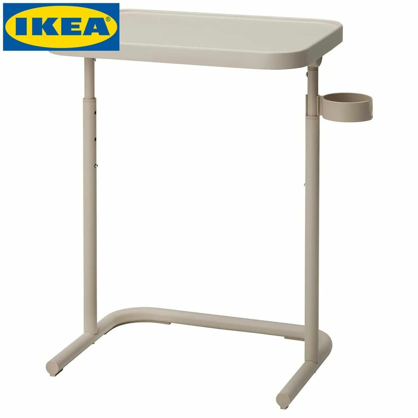IKEA Приставной столик, 46х35х70 см,70,35,46, прозрачный, бежевый