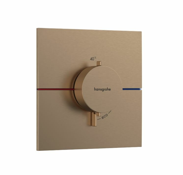 Внешняя часть термостата hansgrohe ShowerSelect Comfort E для скрытой установки, 15574140, шлифованная бронза