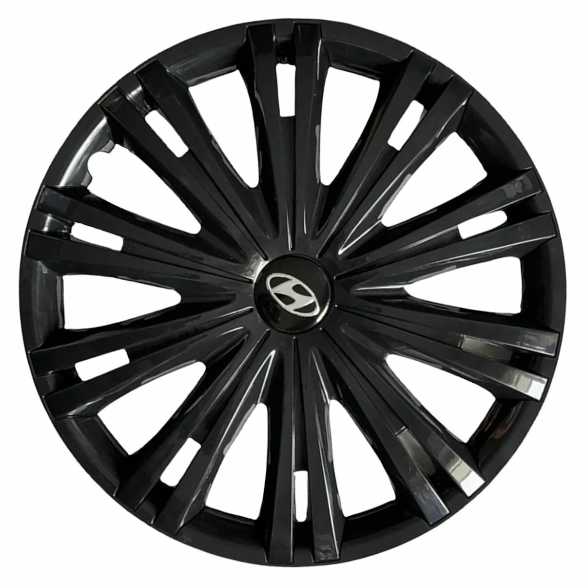 Колпаки на колеса Хендай Гига black R16, в комплекте 4 колпака