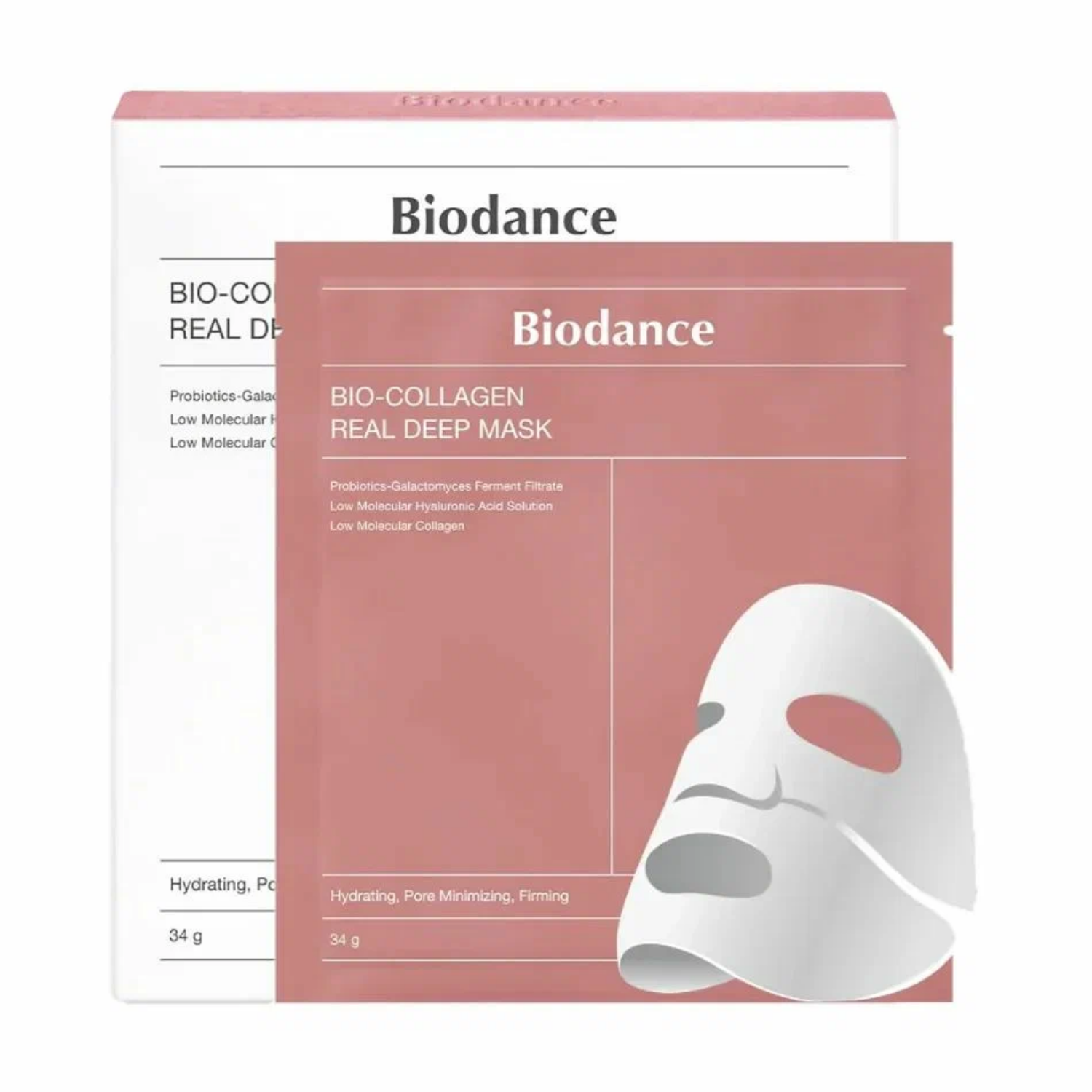 Набор глубокоувлажняющих гидрогелевых масок с коллагеном Biodance Bio-Collagen Real Deep Mask, 4 шт