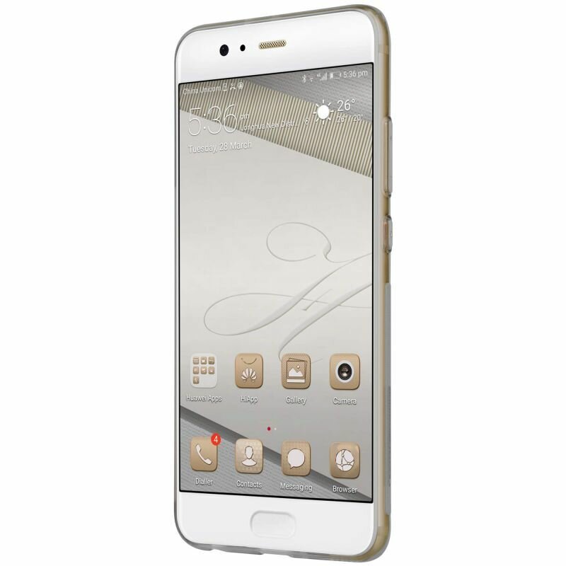 Чехол на Huawei P10 Plus, Nature силиконовый, темно-прозрачный
