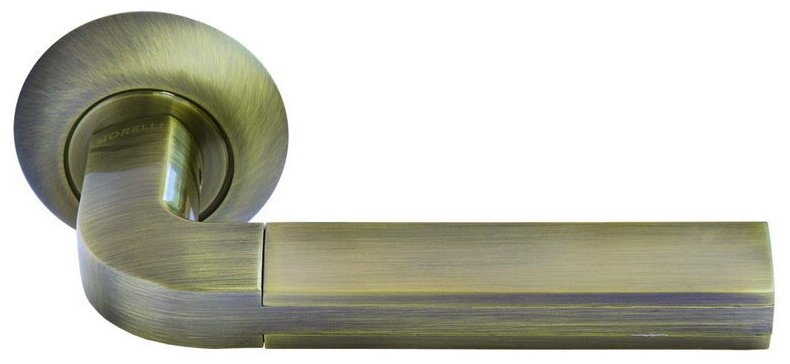 Ручка дверная Morelli MH-11 MAB/AB матовая бронза/античная бронза, ручки на круглой накладке, фурнитура