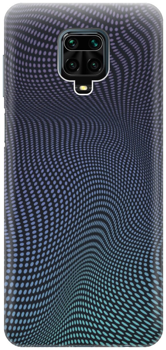 Силиконовый чехол на Xiaomi Redmi Note 9s, Note 9 Pro, Сяоми Редми Ноут 9с, Ноут 9 Про с принтом "Изгибы из точек"