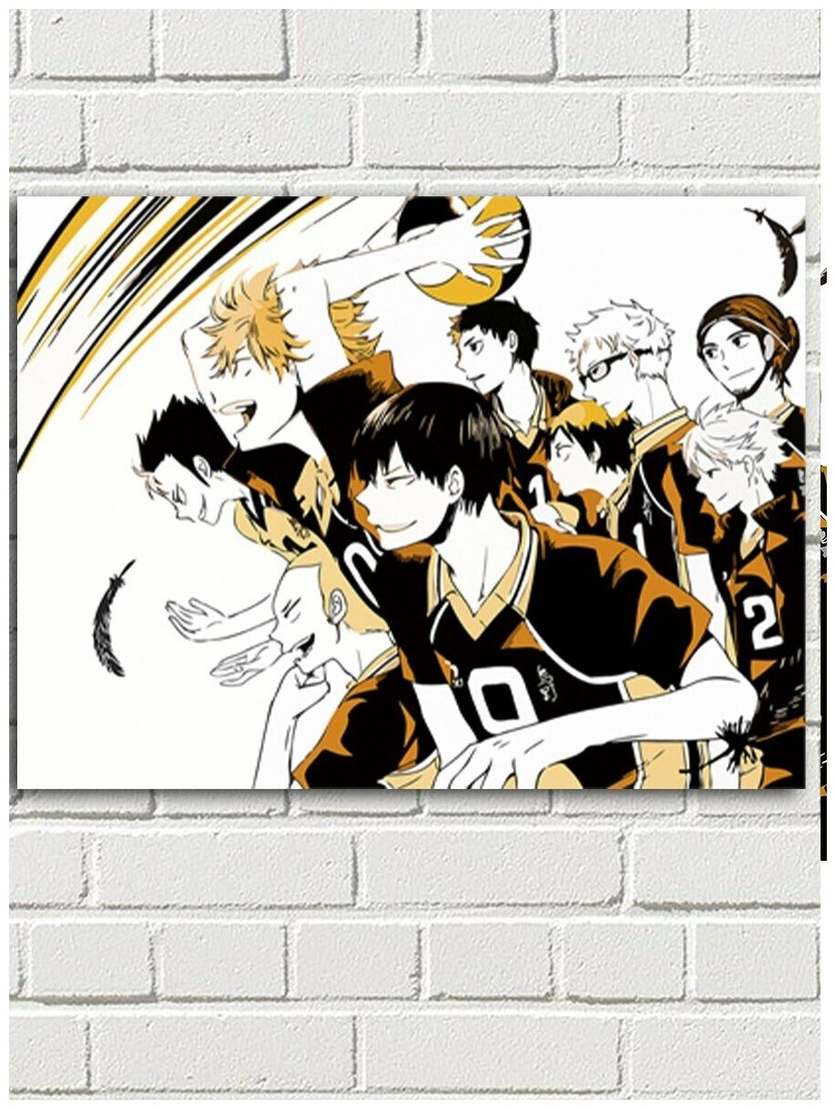 Картина по номерам аниме Волейбол (Haikyuu, Хината, Акаши, Бокуто) - 8129 Г 30x40