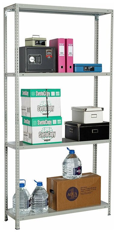 Стеллаж металлический Практик MS Standart 185KD/70x30/4, нагрузка - 500 кг