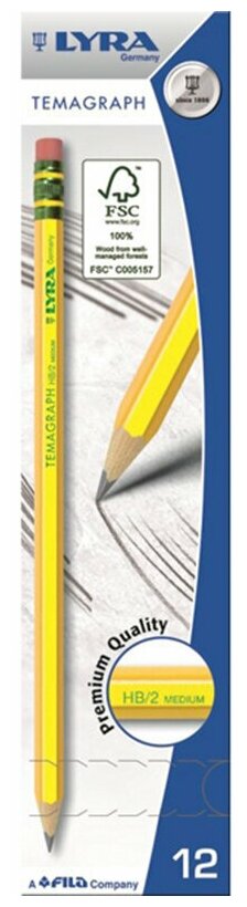 Карандаш чернографитовый Lyra Temagraph, высококачественный 3В, Германия, АКЦИЯ!