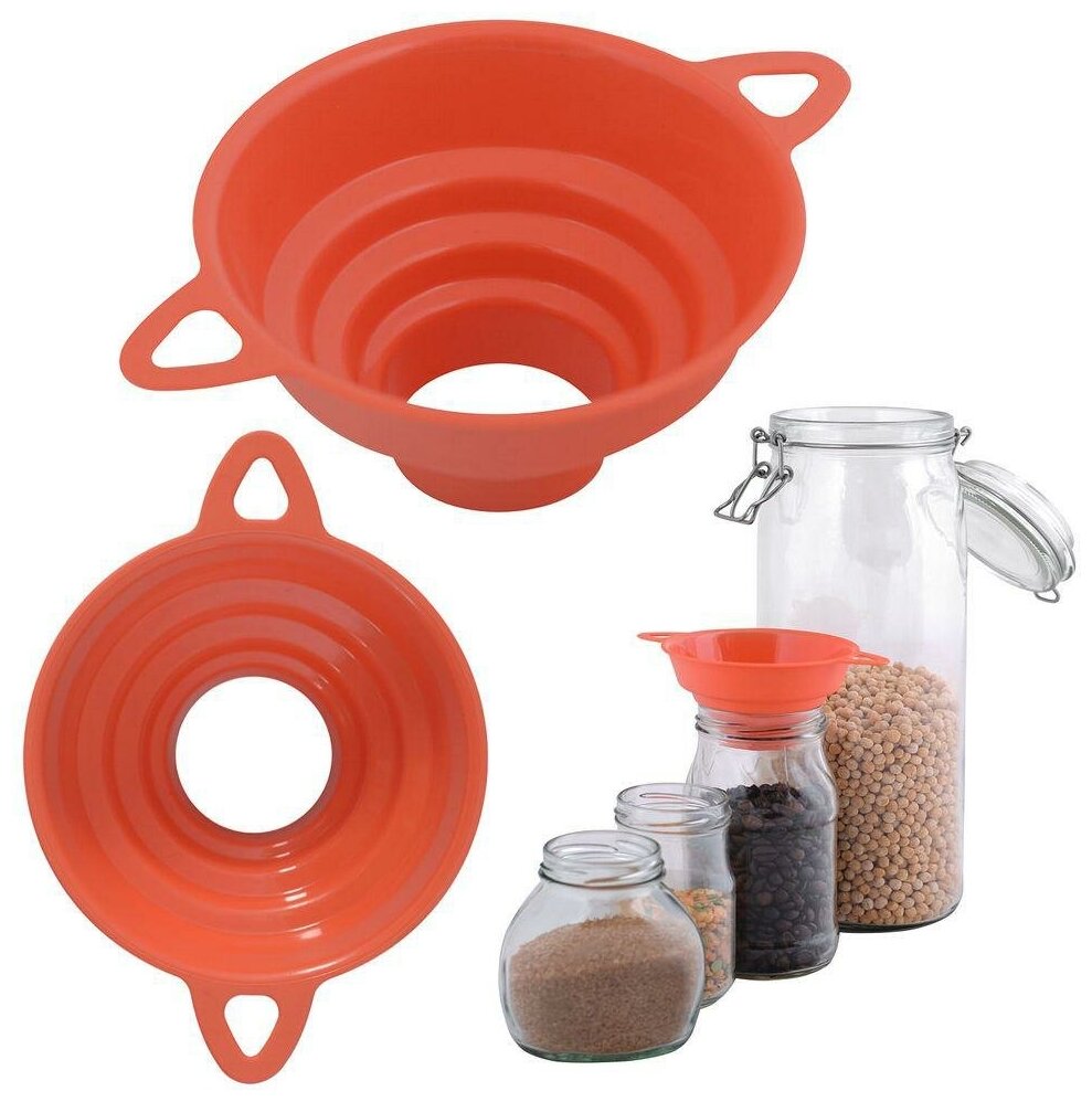 Воронка для банок "Универсал", 4d=:4см, 5,2см, 6,7см, 9см, пластик МГ76-86 Мультидом