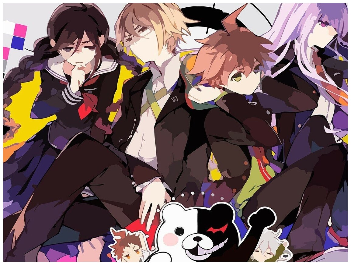 Картина по номерам на холсте аниме игра манга (Данганронпа) - 8856 Г 30x40