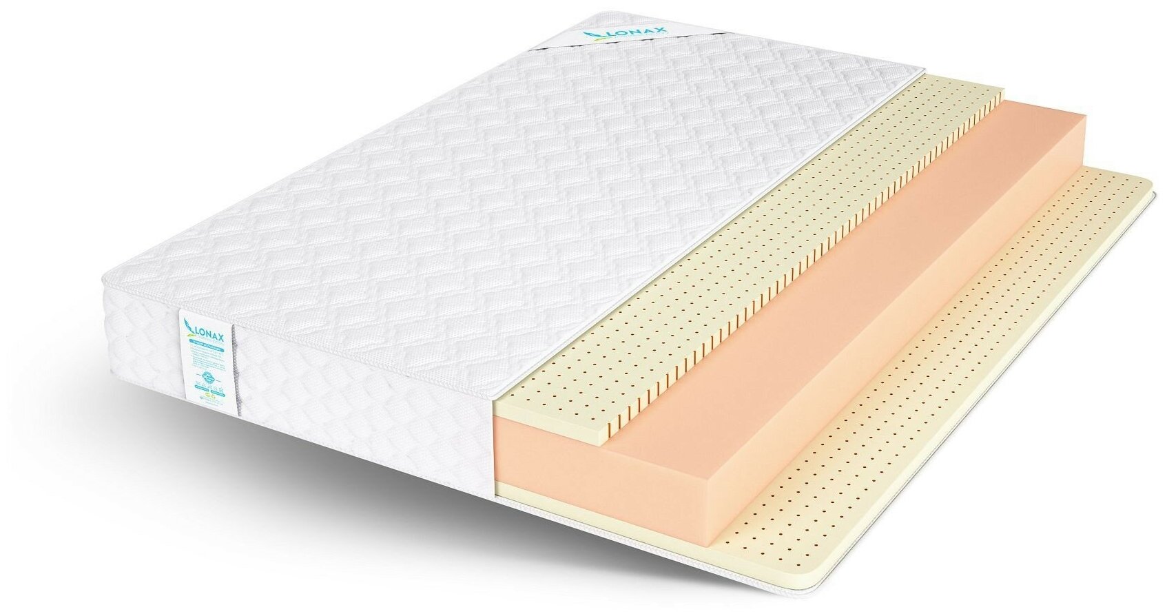 Матрас Lonax Roll Comfort 3 Plus 190х210 серии Скрученные анатомический средней жесткости латексный Беспружинный высота