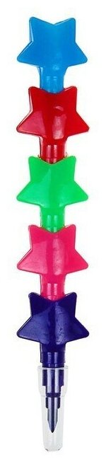 Карандаш восковой "Звездочки" 5 цветов