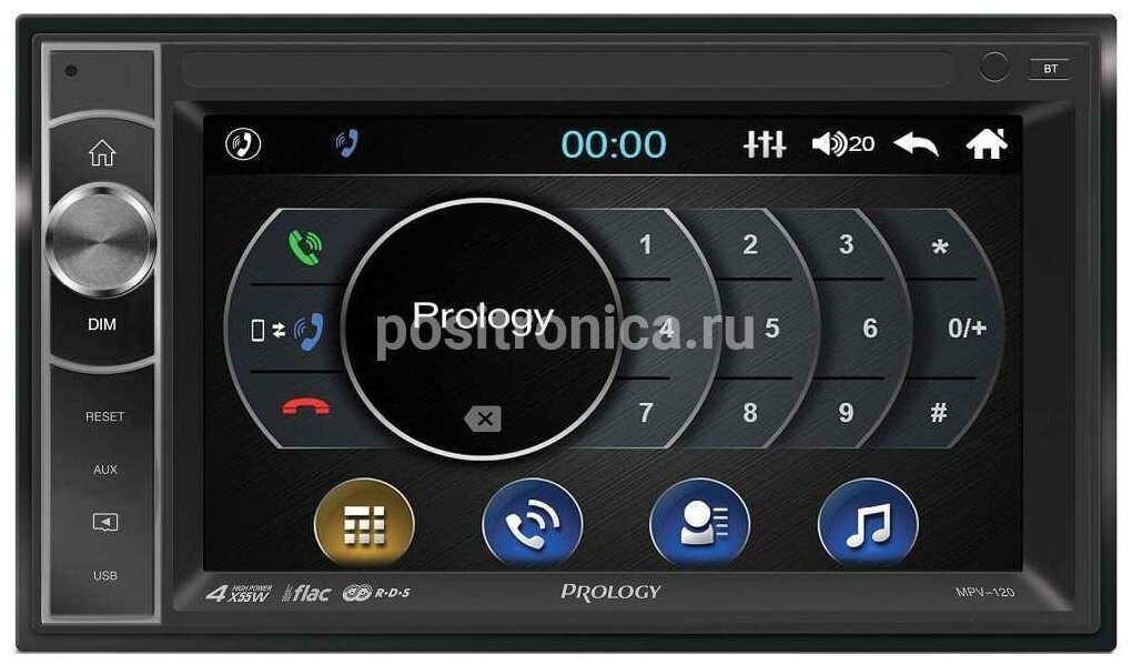 Автомагнитола Prology MPV-120 2DIN, 4x55 Вт